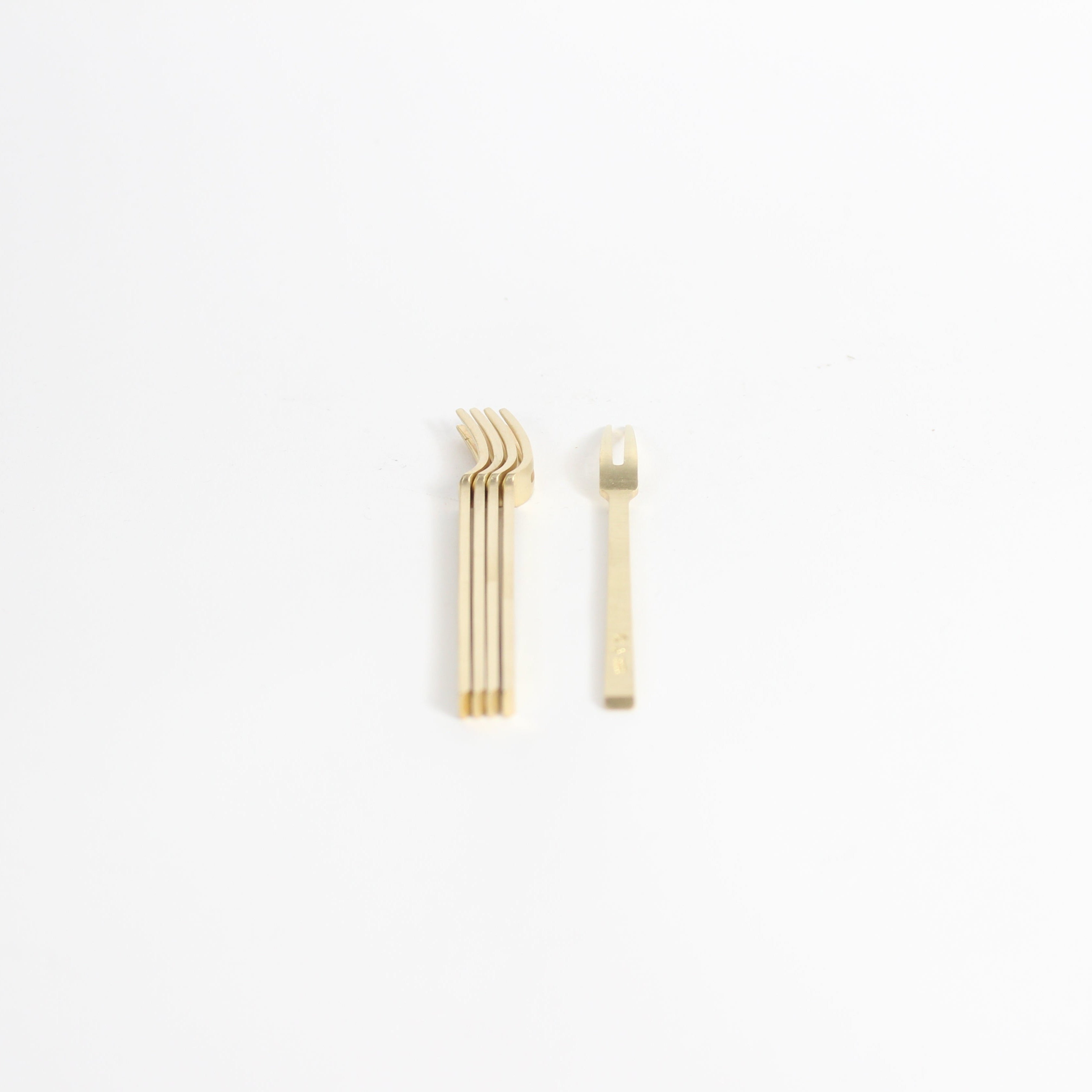 Japanese Brass Azmaya Petite Forks, Set of 5 – EarthenArchive
